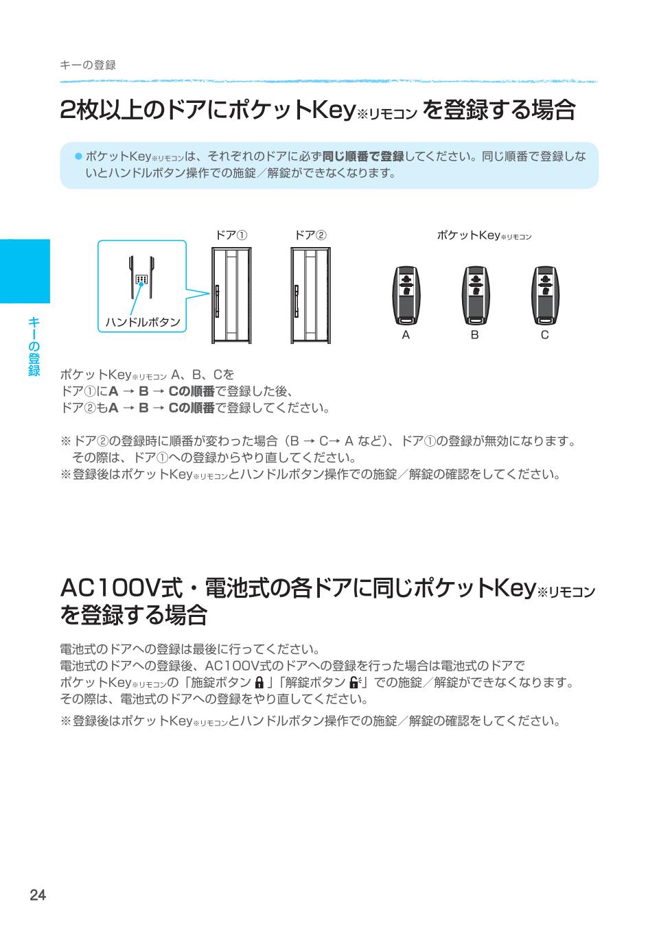 使い方・お手入れガイド｜スライディングドア ポケットKeyID:25｜【ポケットKey】使い方 - YKK AP株式会社